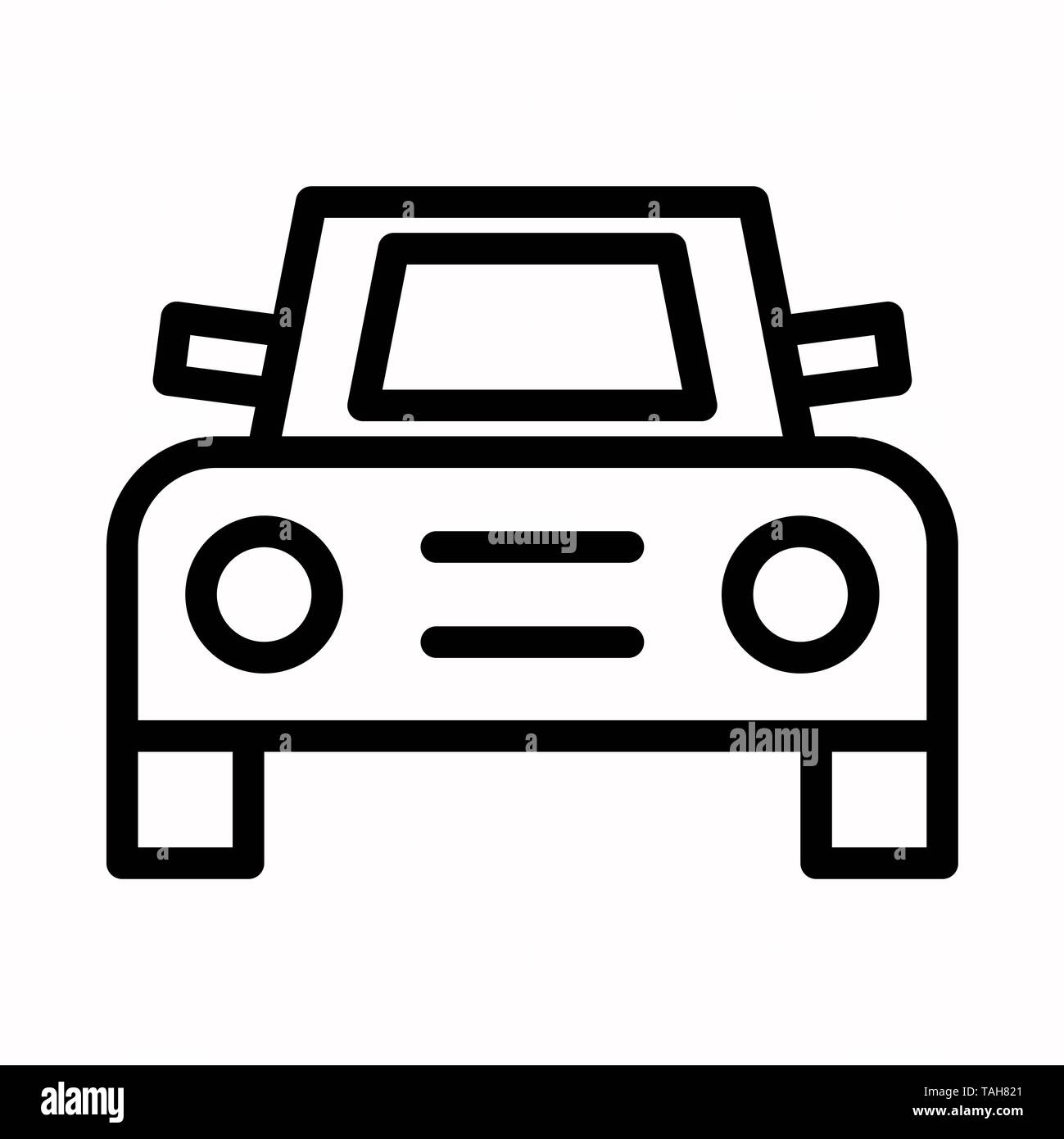 front car icon vector logo symbol or illustration Stock Photo - Alamy