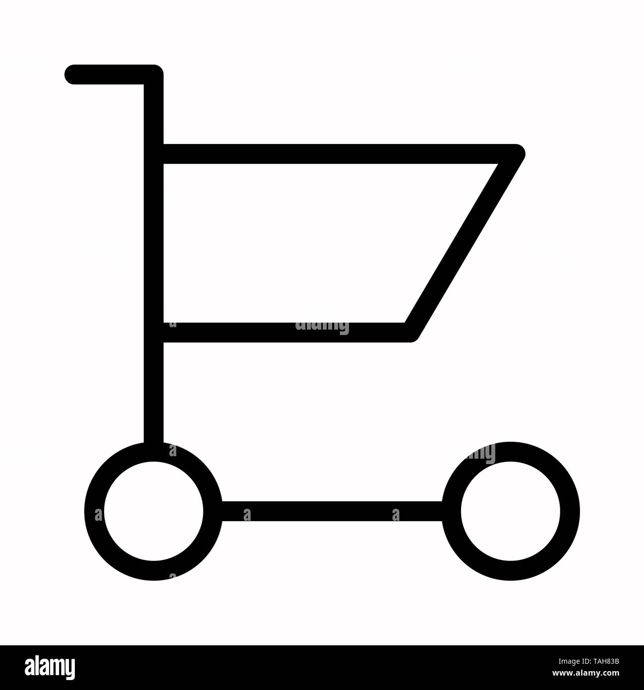 Shopping Cart icon vector, Flat icon shop cart symbol Stock Photo - Alamy