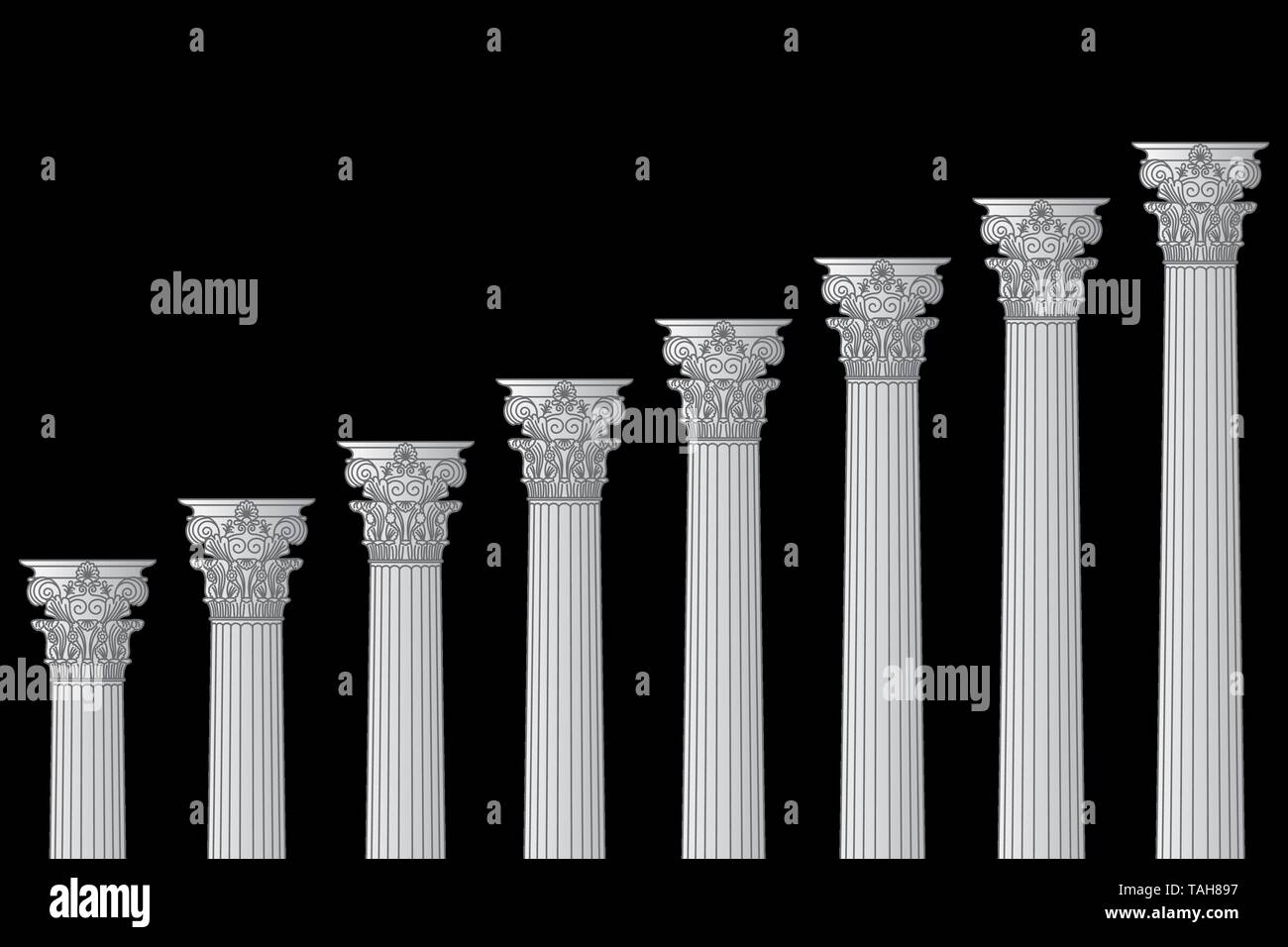 Colonnade colonnades column columns Stock Vector Images - Alamy