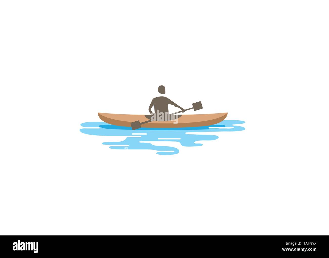 Creative Boat Person Logo Vector Design Icon Symbol Illustration Stock ...
