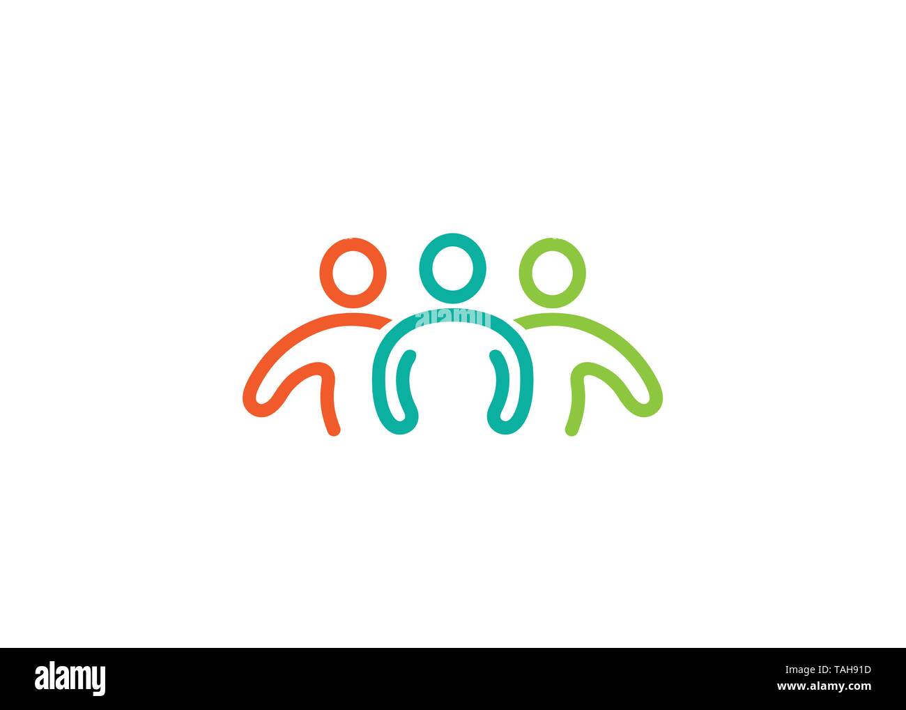 Creative Three People Symbol Logo Vector Illustration Stock Vector ...