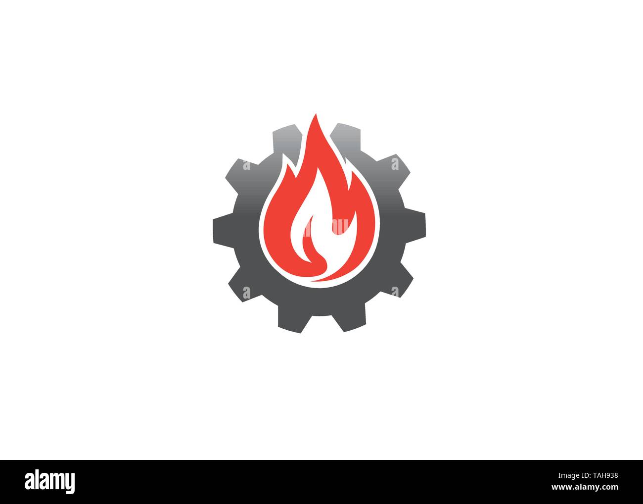 Creative Gear Fire Logo Symbol Vector Illustration Stock Vector Image ...