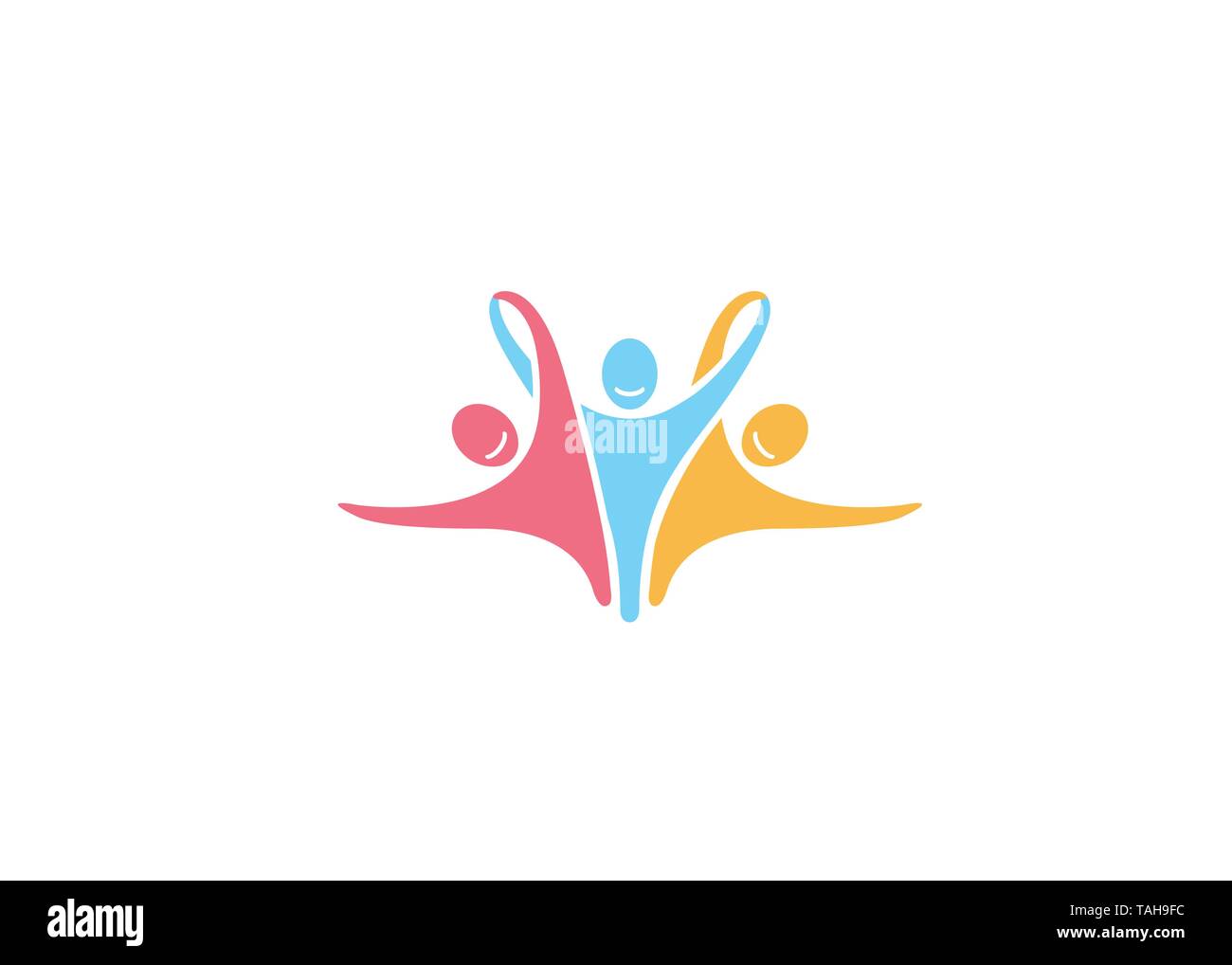 Group three happy people Cut Out Stock Images & Pictures - Alamy