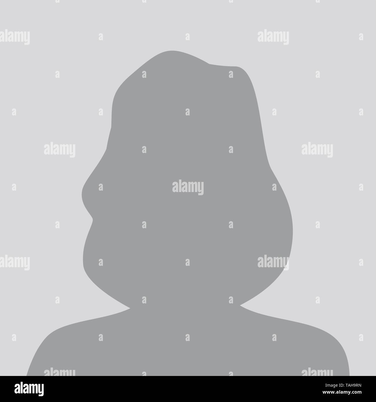 Person gray photo placeholder woman silhouette on gray background Stock ...