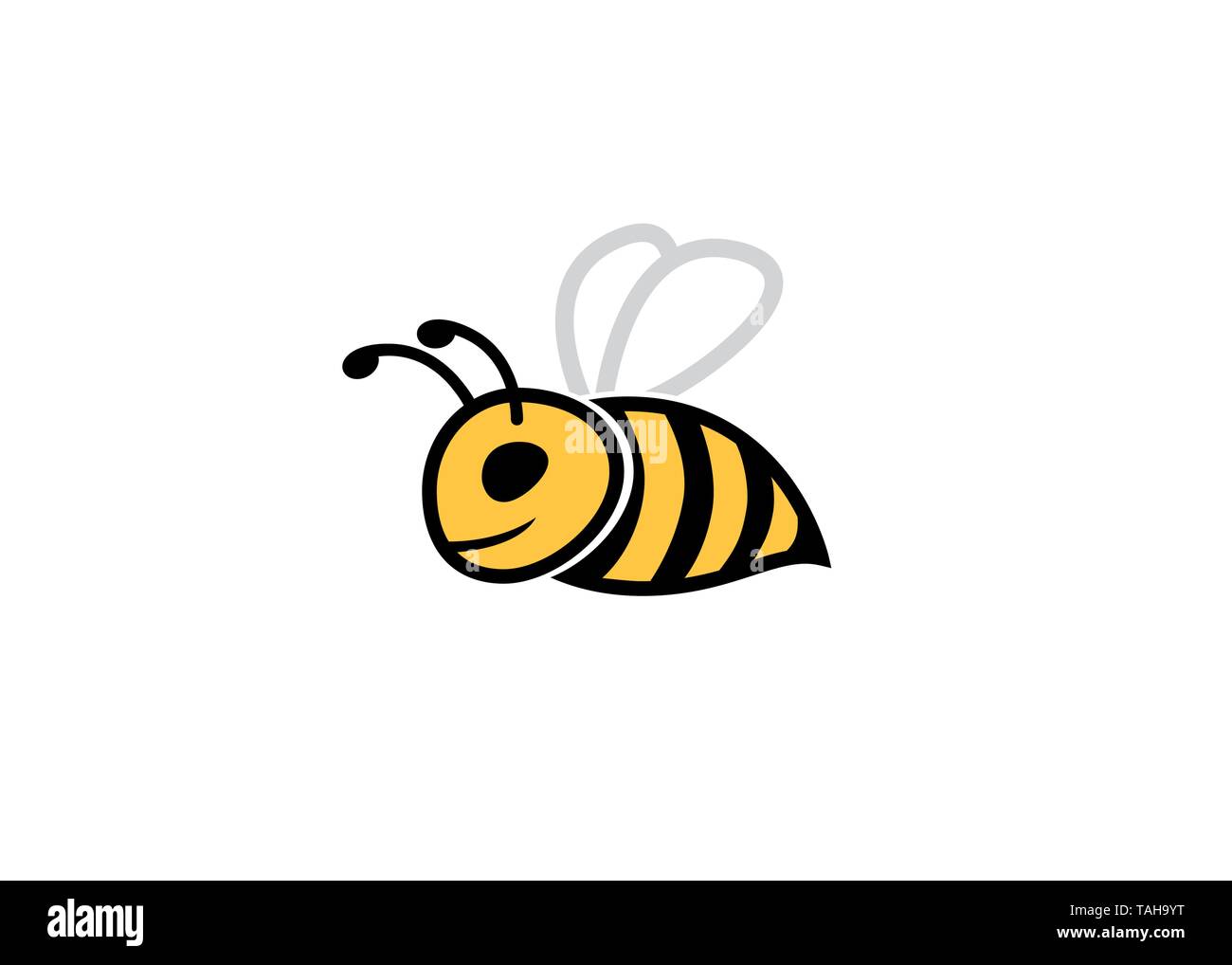beautiful Bumble Bee insect Logo vector design Stock Vector Image & Art ...