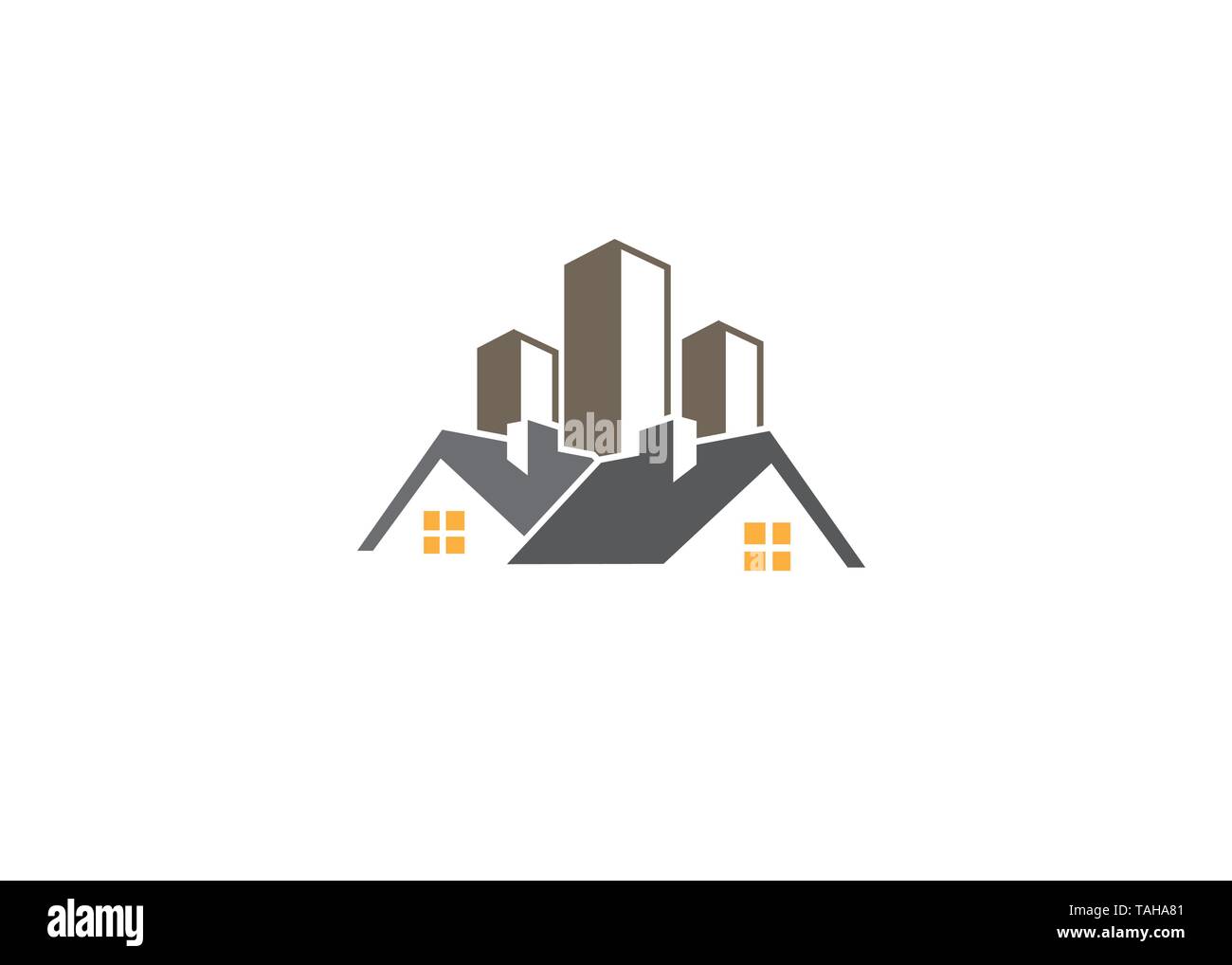 Creative Building Logo Vector Design Icon Symbol Illustration Stock ...