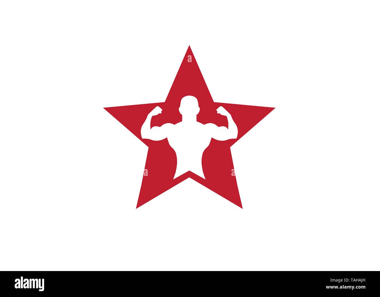 Creative Bodybuilding Star Logo Vector Design Icon Symbol Illustration ...