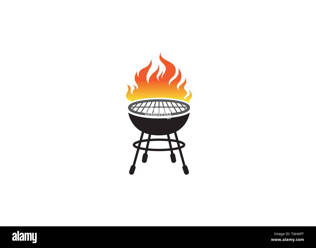Creative Barbecue Logo Vector Design Icon Symbol Illustration Stock ...