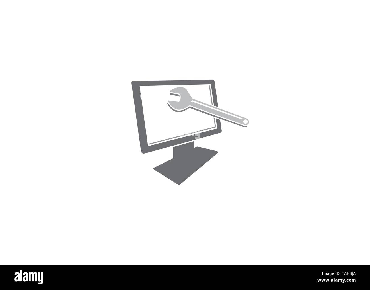 Computer Repair Wrench Logo Stock Vector Image & Art - Alamy