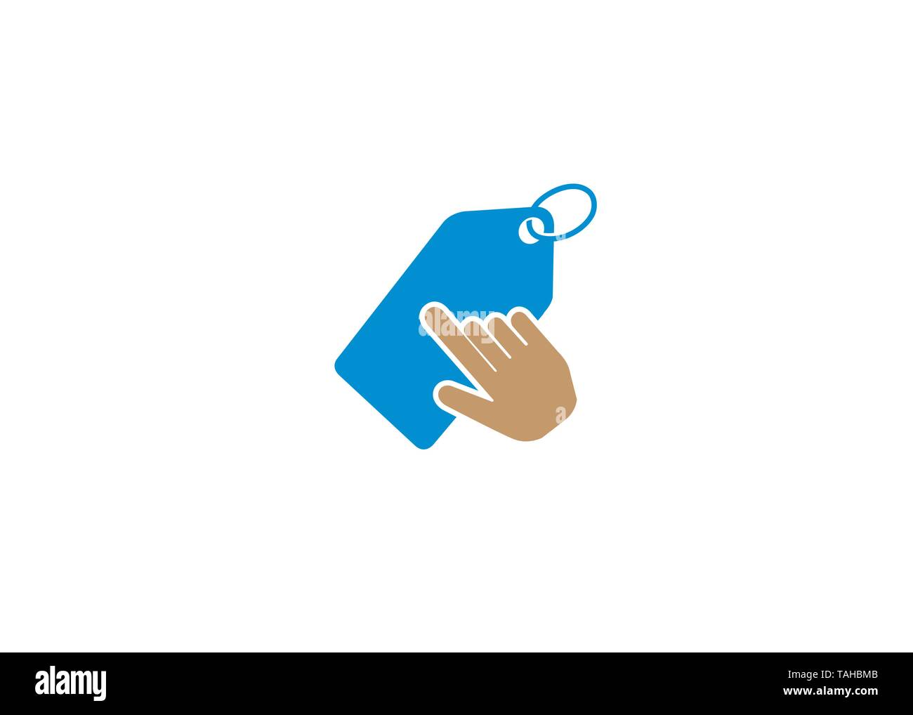 Creative Label Hand Click Logo Stock Vector Image & Art - Alamy