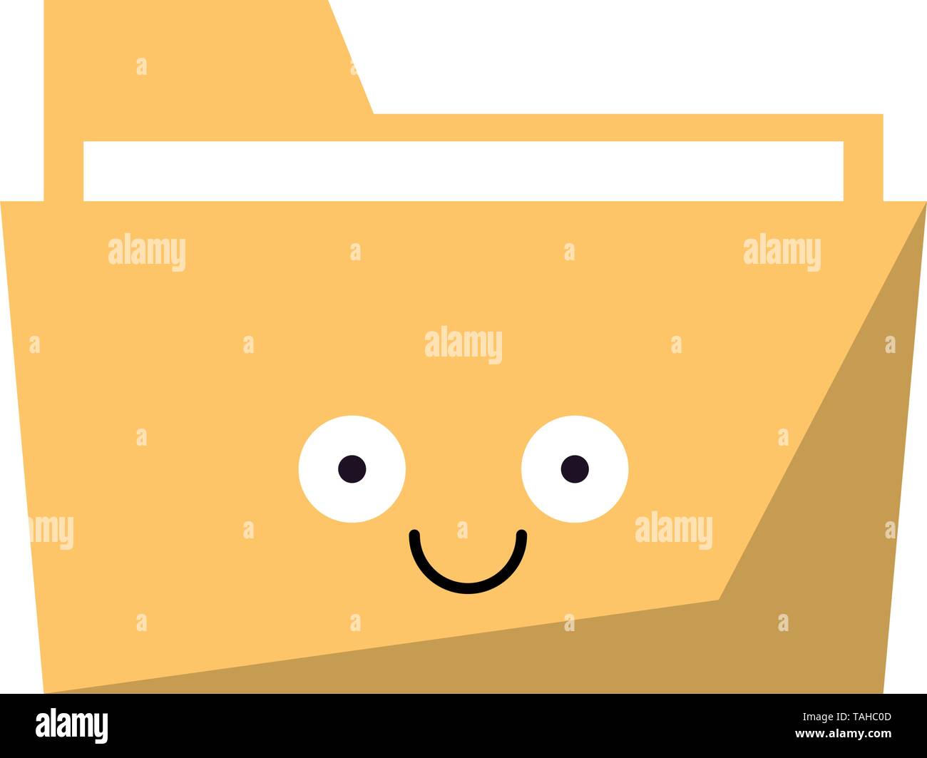 Folder document cute cartoon vector illustration Stock Vector Image ...