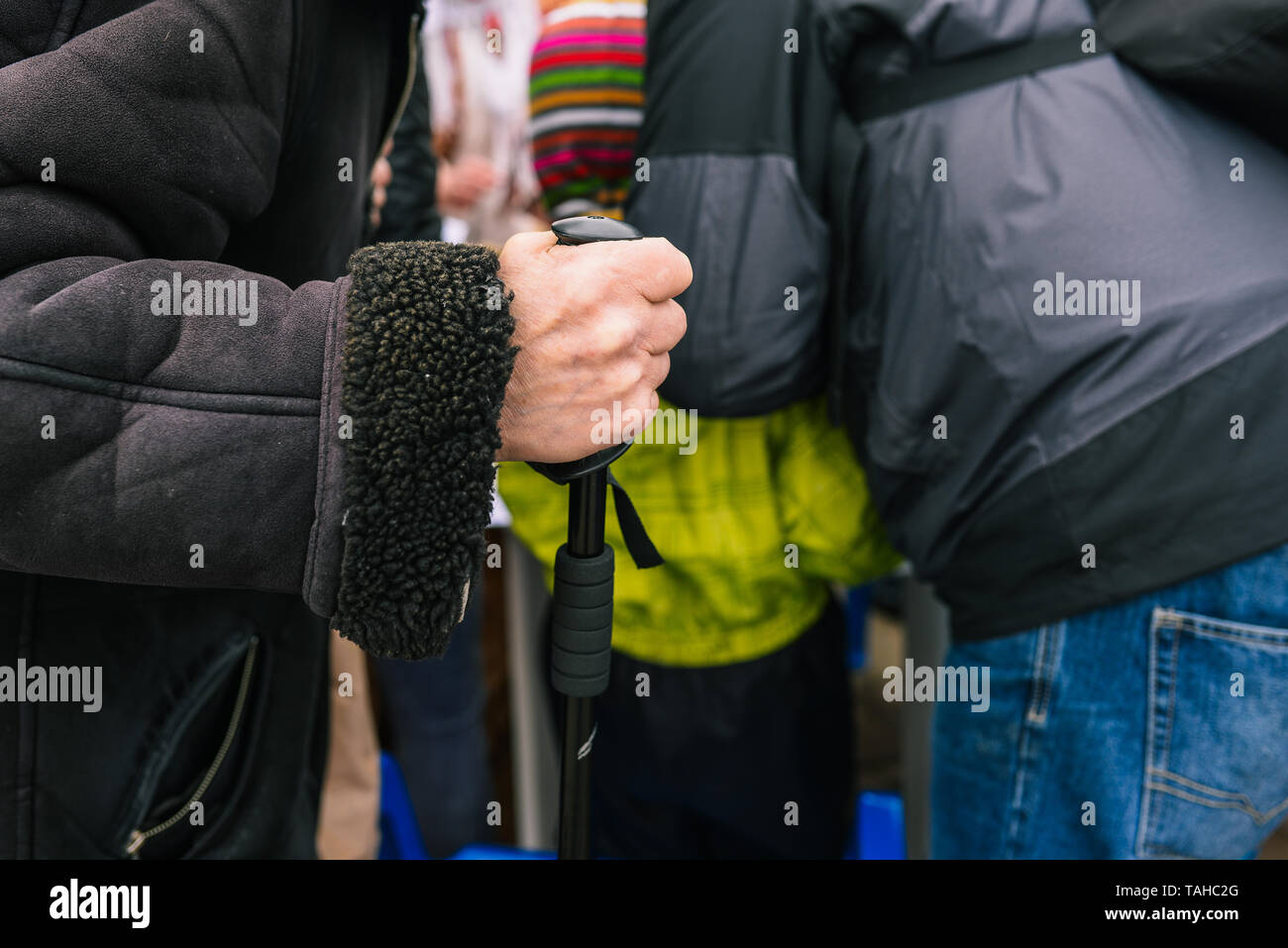 Beggar walking stick hi-res stock photography and images - Alamy