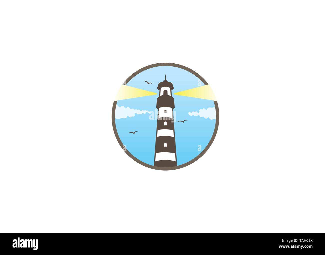Creative Lighthouse Logo Vector Design Illustration Stock Vector Image ...