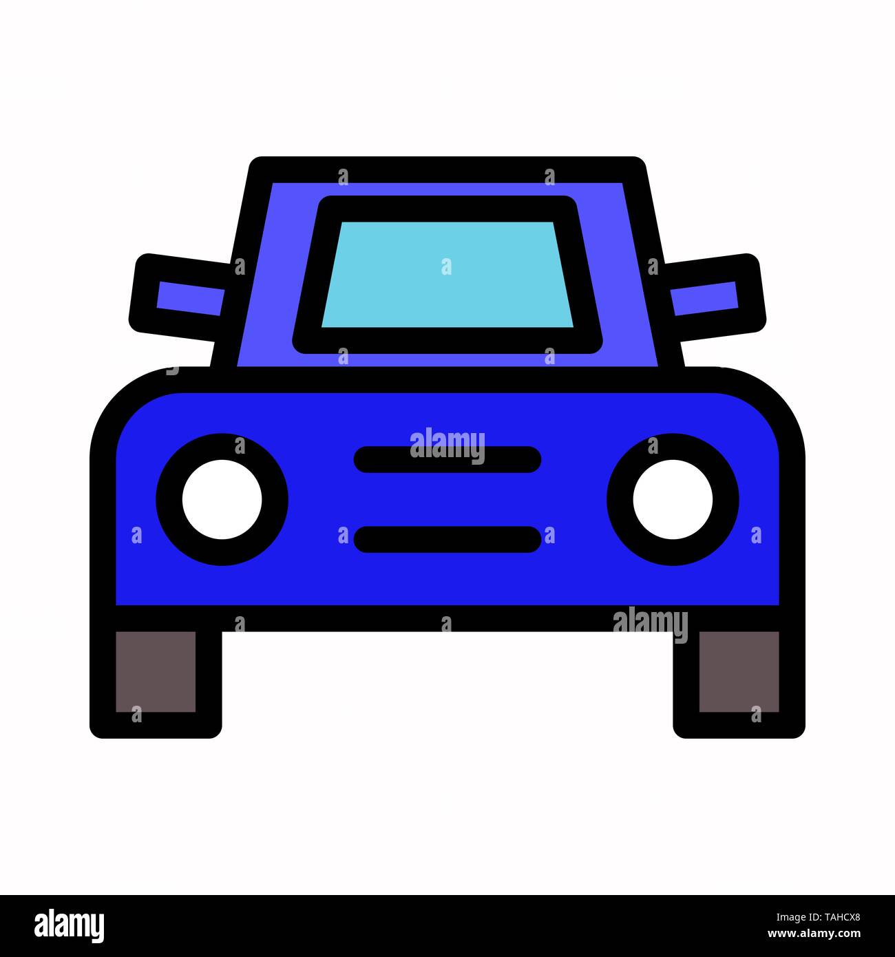 front car icon vector logo symbol or illustration Stock Vector Image ...