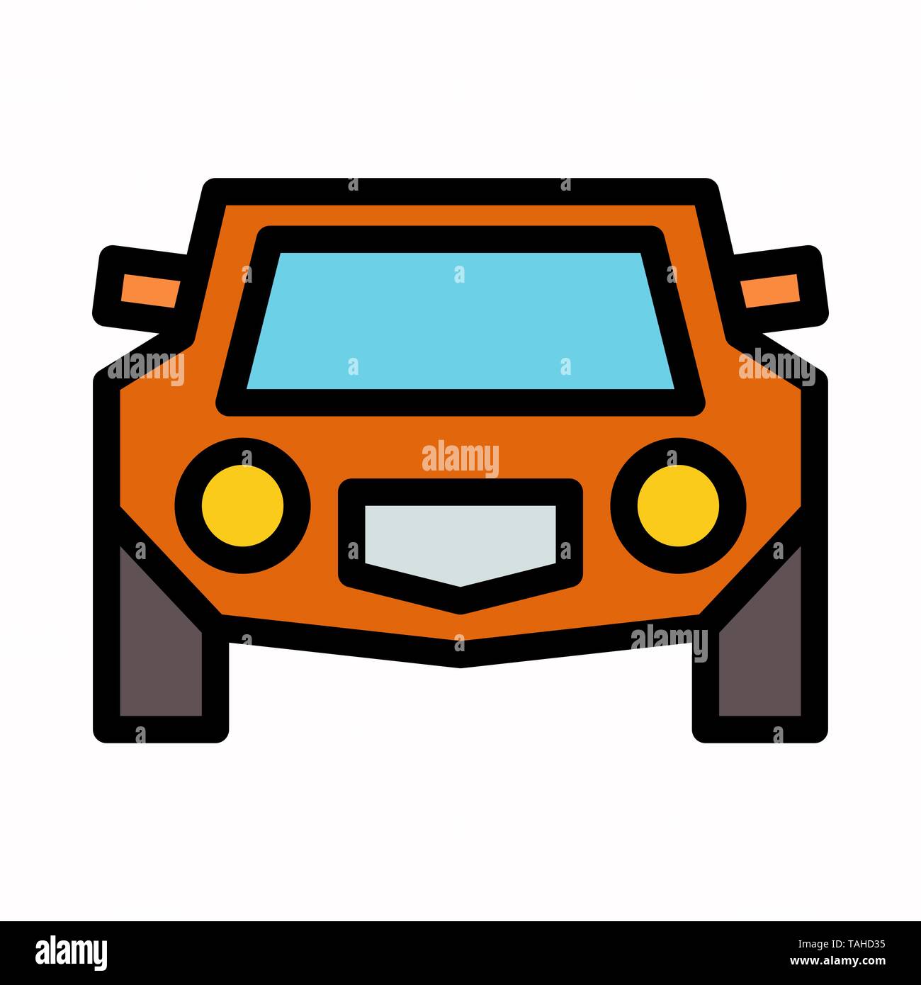 Luxury car front view isolated Stock Vector Images - Alamy