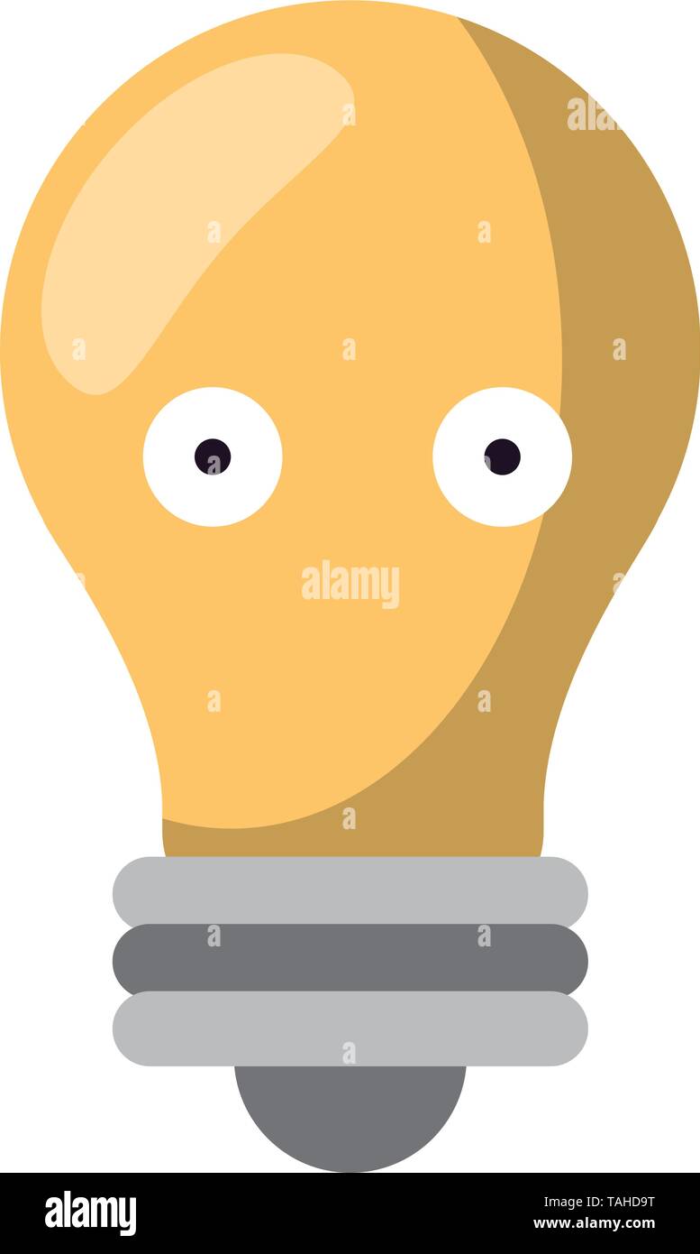 Bulb light cute cartoon vector illustration Stock Vector Image & Art ...
