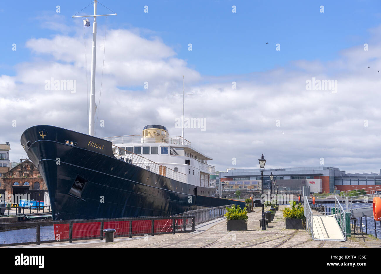 The MV Fingal, a luxury floating hotel permanently berthed in Leith ...