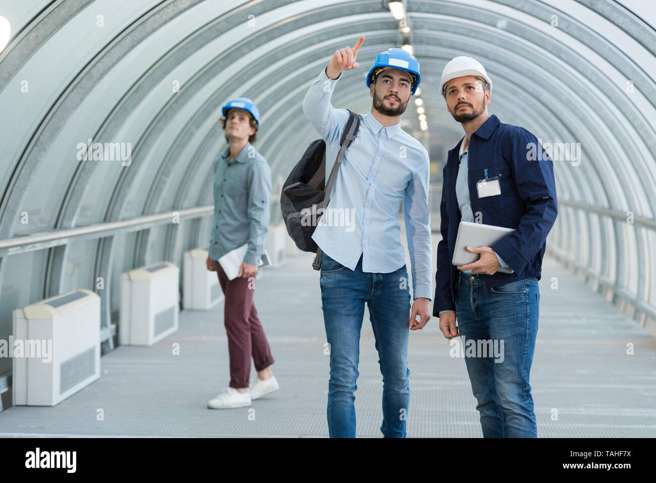 engineers inside structural building Stock Photo - Alamy