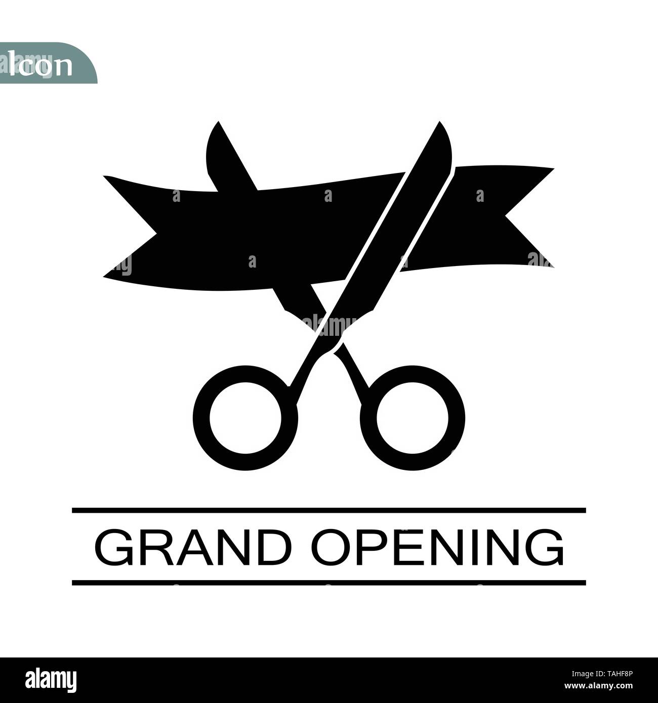 grand opening icon. Simple element illustration. grand opening concept ...