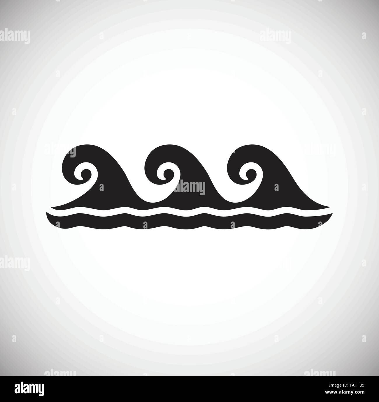 Waves icon on background for graphic and web design. Simple vector sign ...