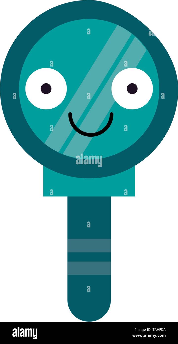 Magnifying glass cute cartoon vector illustration Stock Vector Image ...