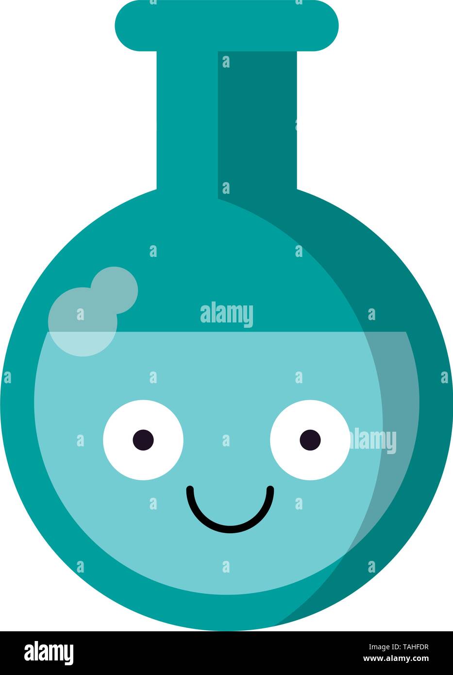 Chemistry flask cute cartoon vector illustration Stock Vector Image ...