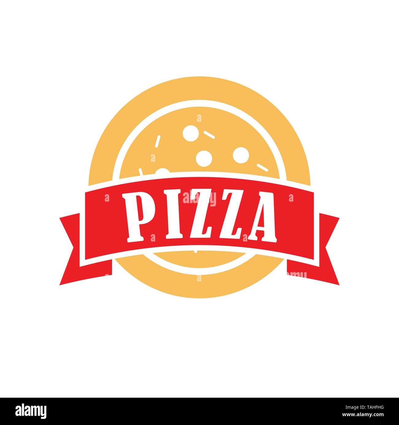 Pizza related icon on background for graphic and web design. Simple ...
