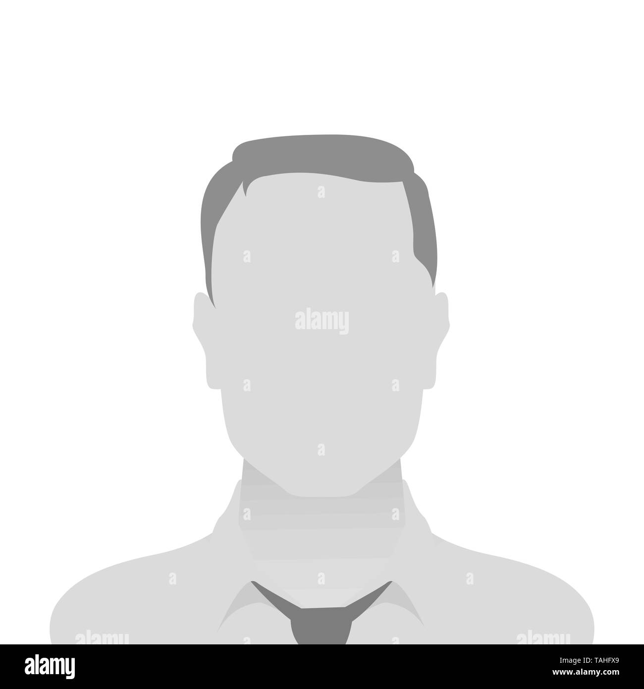 Person gray photo placeholder man in a shirt on white background Stock ...