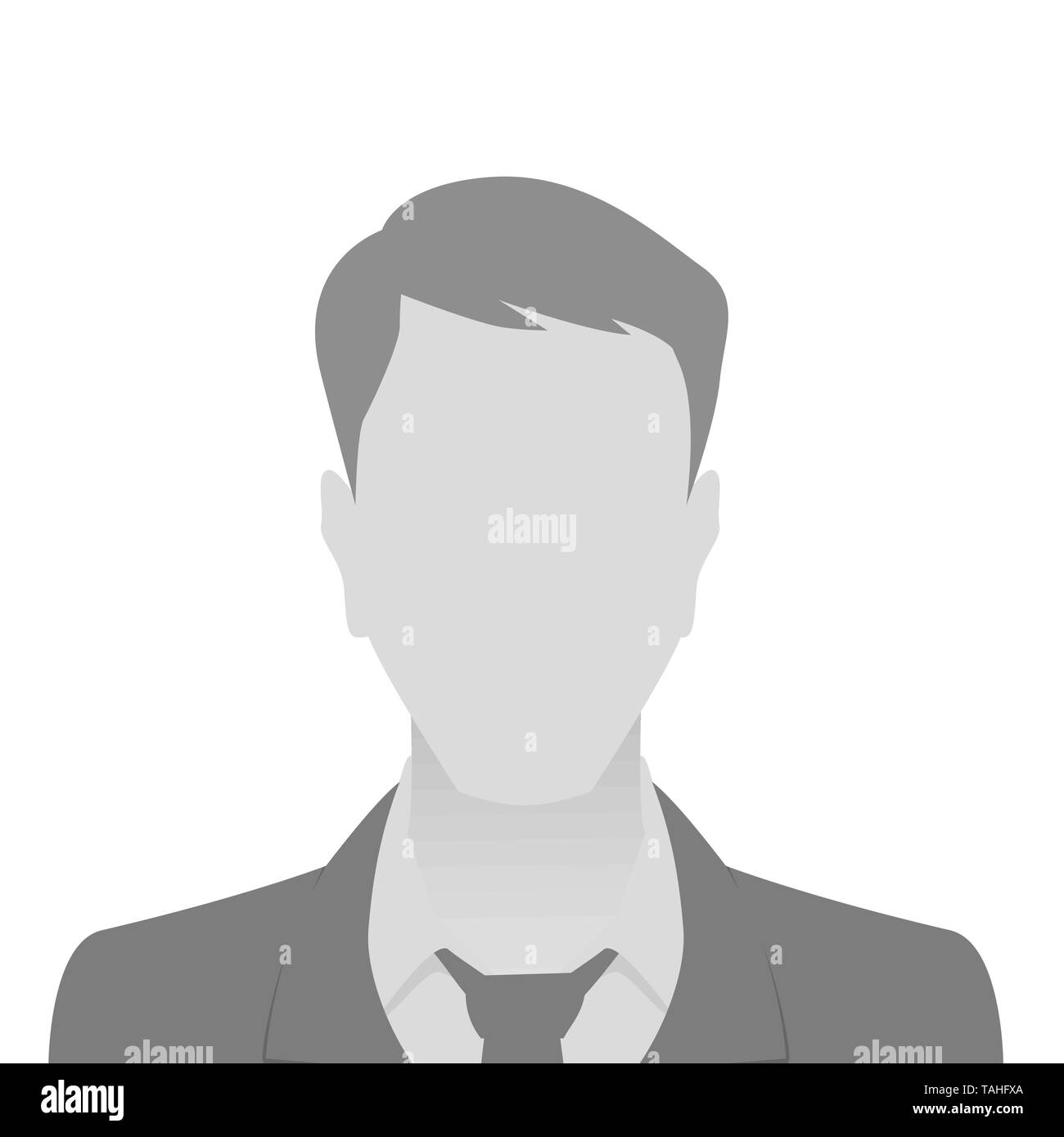 Person gray photo placeholder man in a costume on white background ...