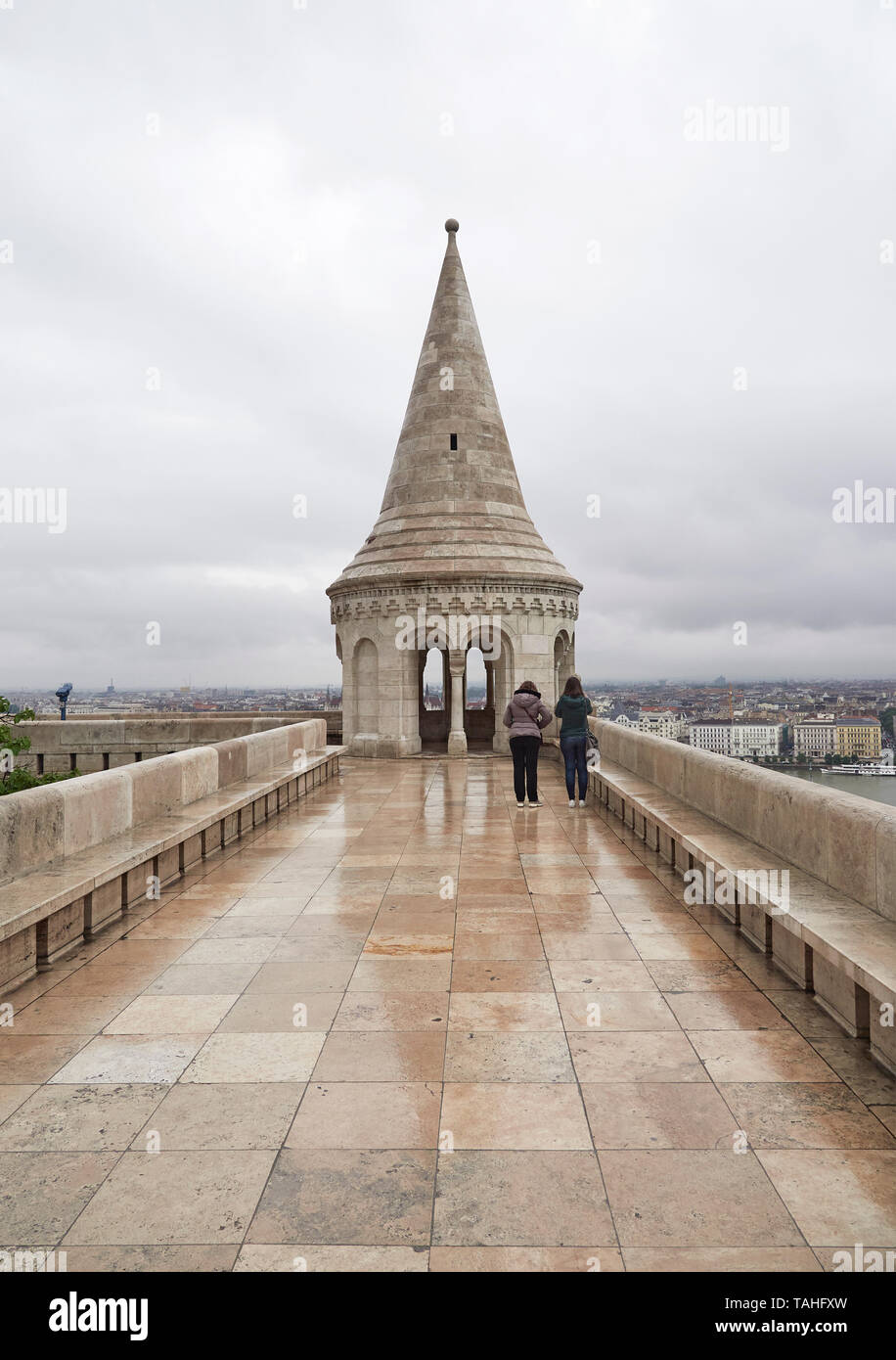 Budapest Fisherman’s Bastion on castle hill part of Buda Castle ...