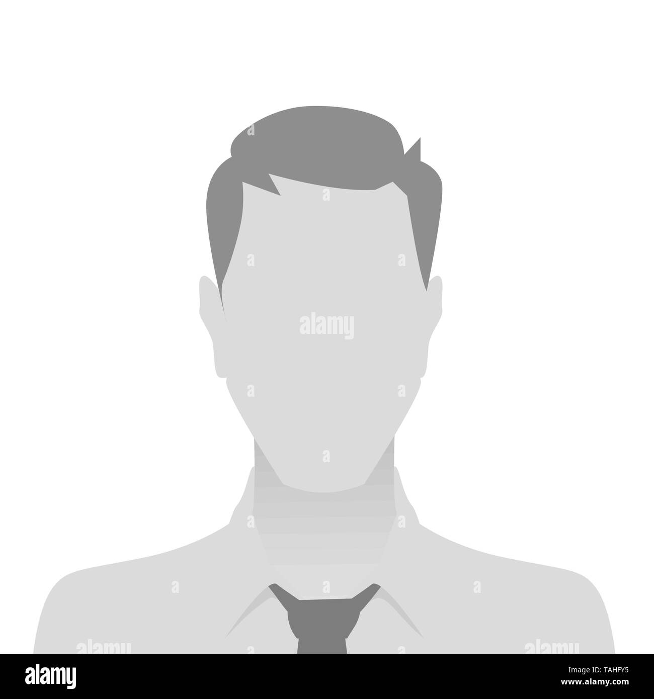 Person gray photo placeholder man in a shirt on white background Stock ...