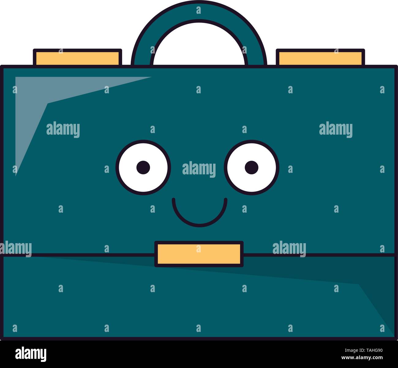 Business briefcase symbol cute cartoon vector illustration Stock Vector ...