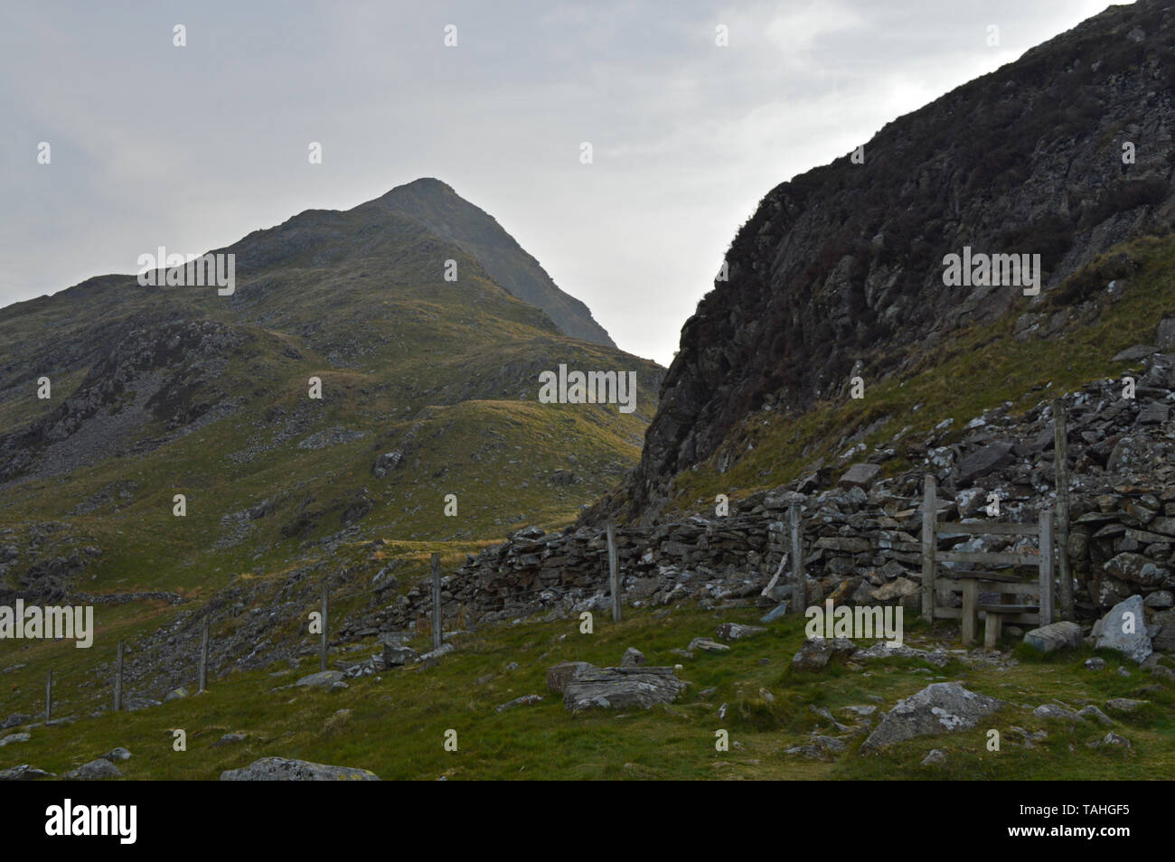 Path to summit of Cnicht mountian Snowdonia Stock Photo - Alamy