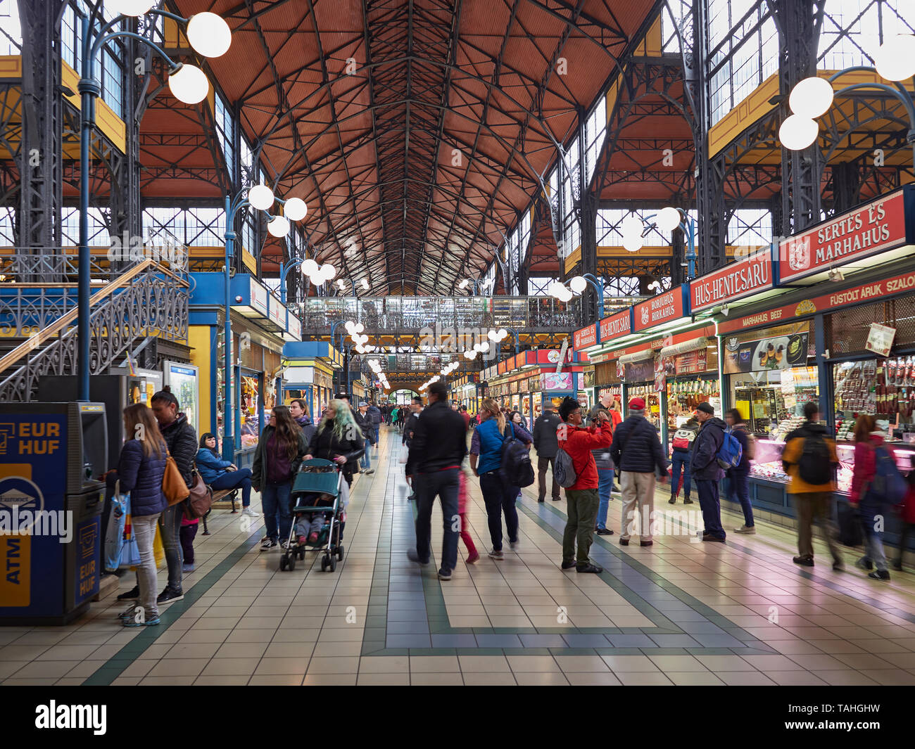 Budapest The Great Market Hall or Central Market Hall Hungary Stock ...