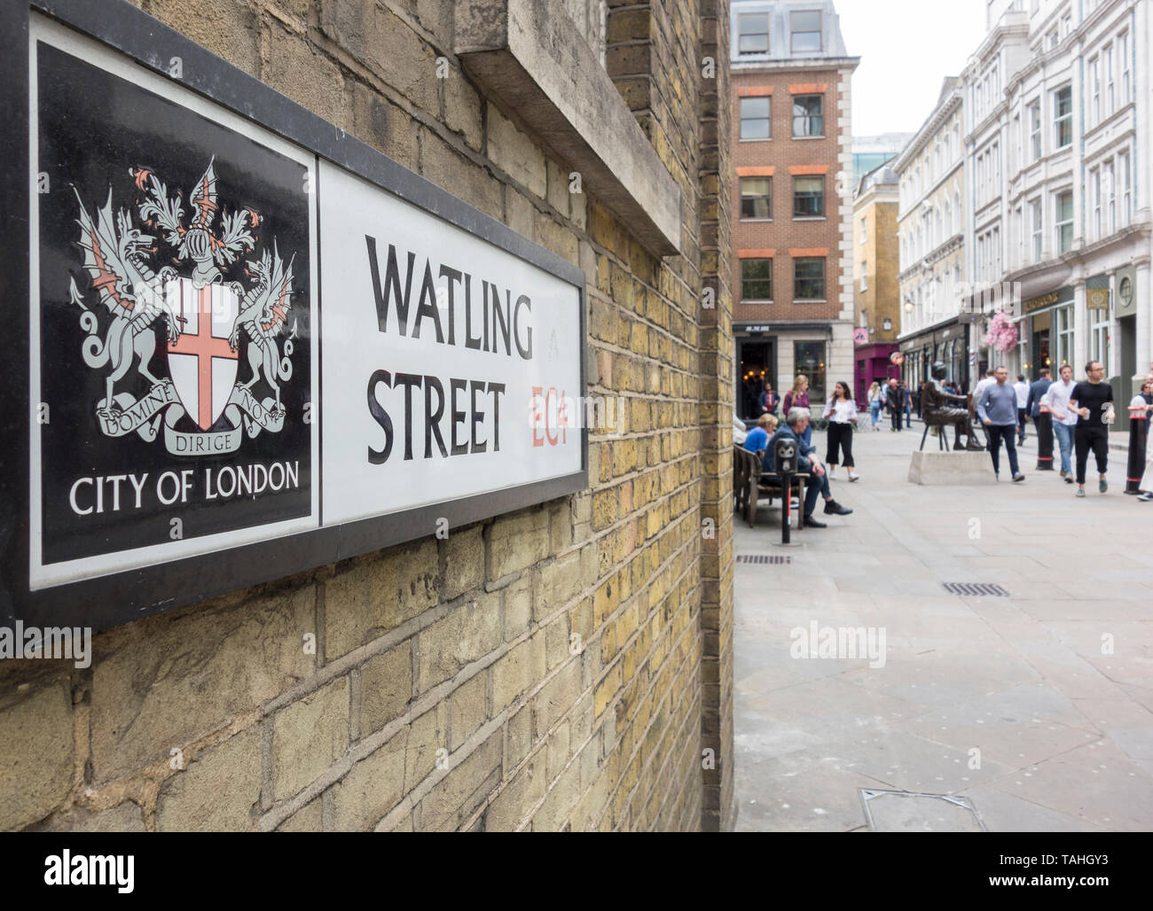 Street sign on Watling Street, City of London, UK Stock Photo - Alamy