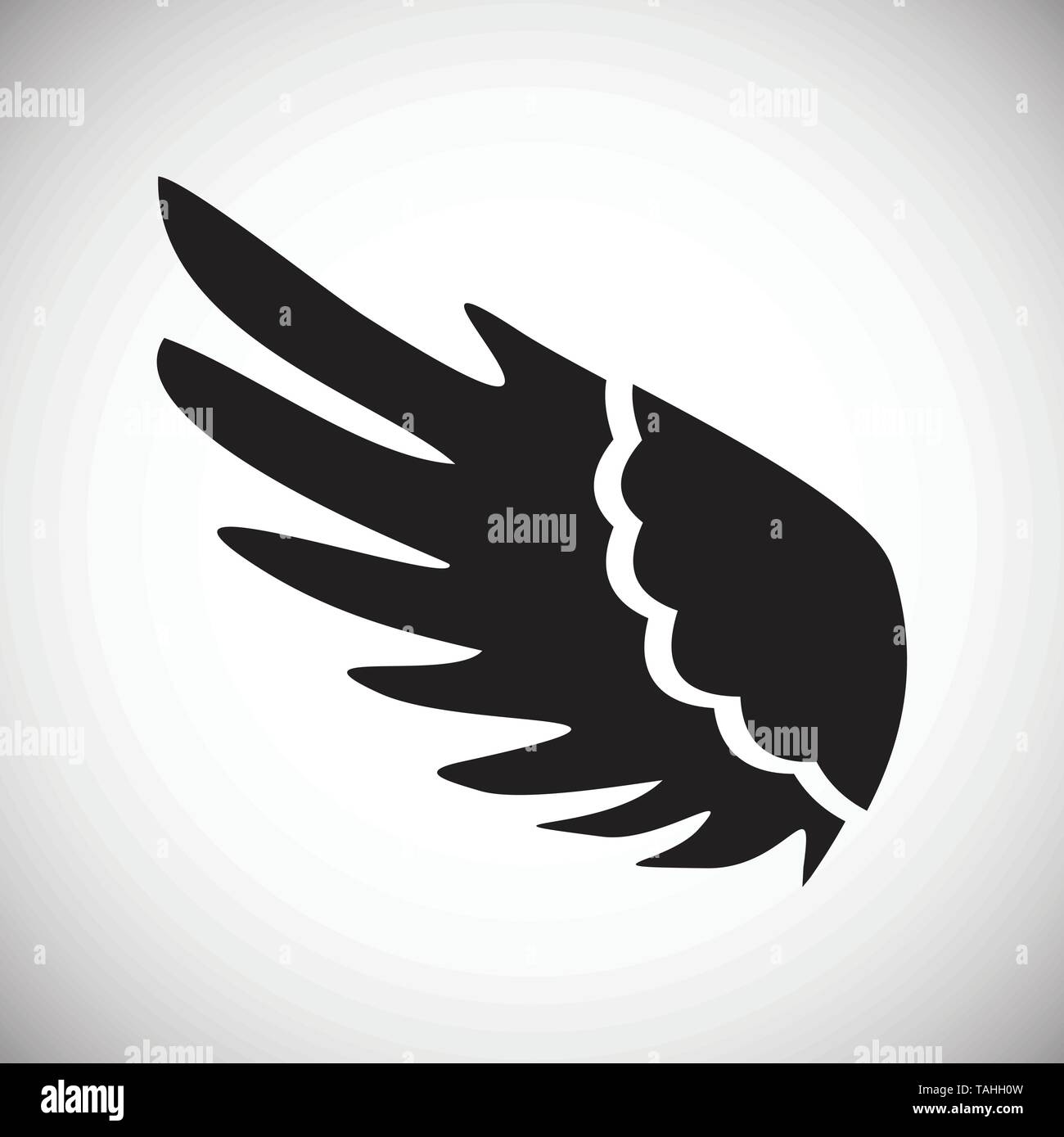 Wing icon on white background for graphic and web design. Simple vector ...