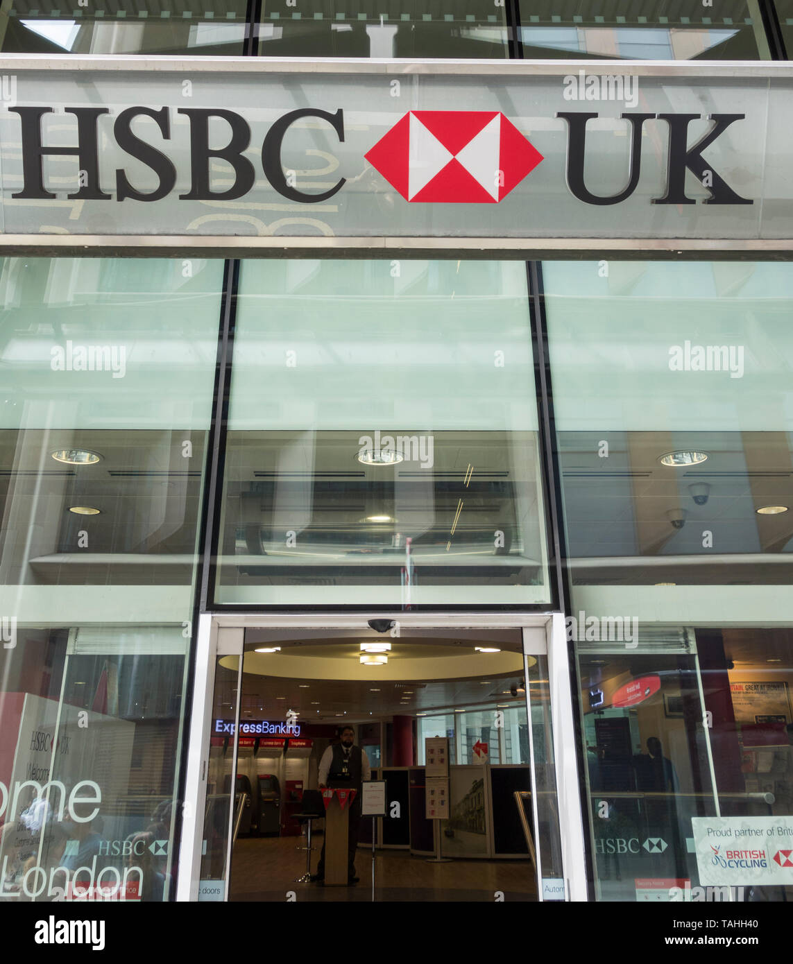 Entrance to HSBC, Queen Victoria Street, London, EC4, UK Stock Photo ...