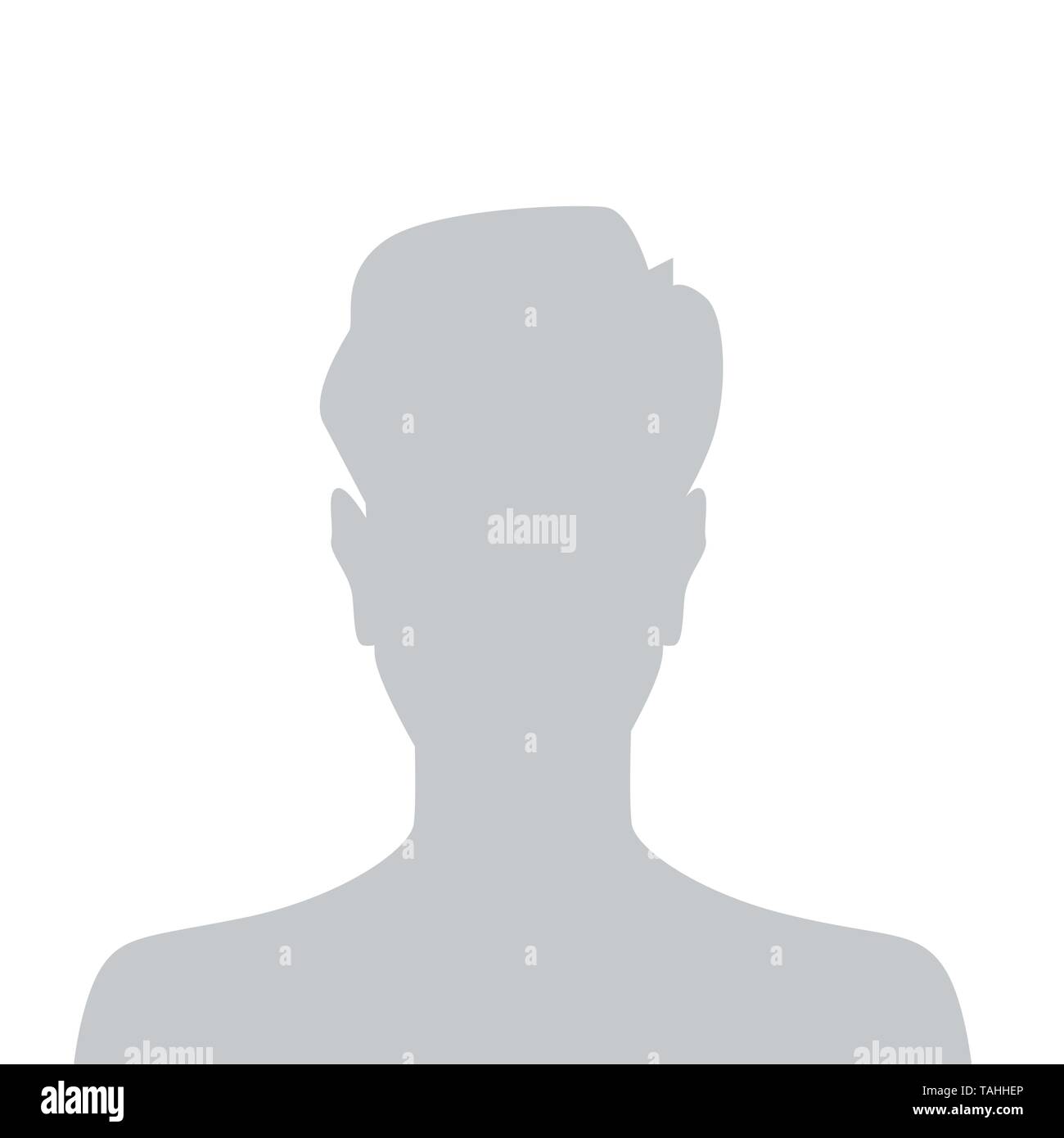Person gray photo placeholder man silhouette on white background Stock ...