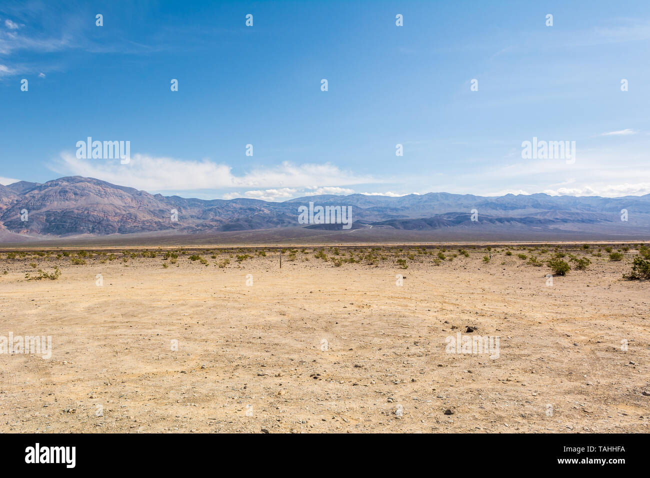 Scenic landscape near the west entrance to the Death Valley National ...