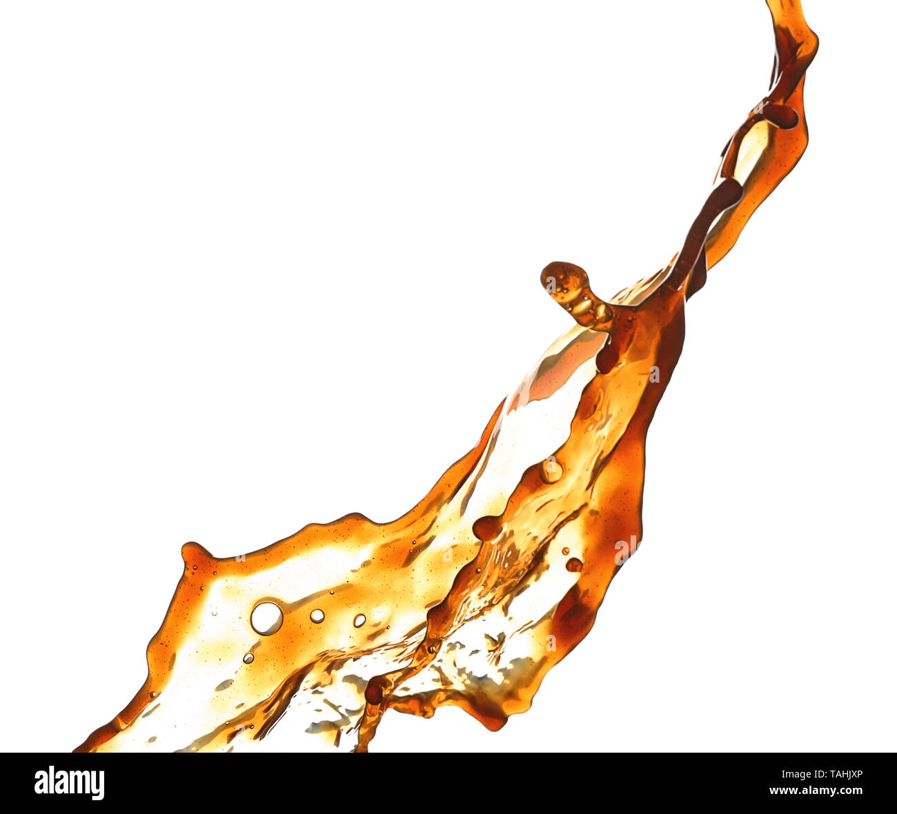 Splash of coffee on white background Stock Photo - Alamy