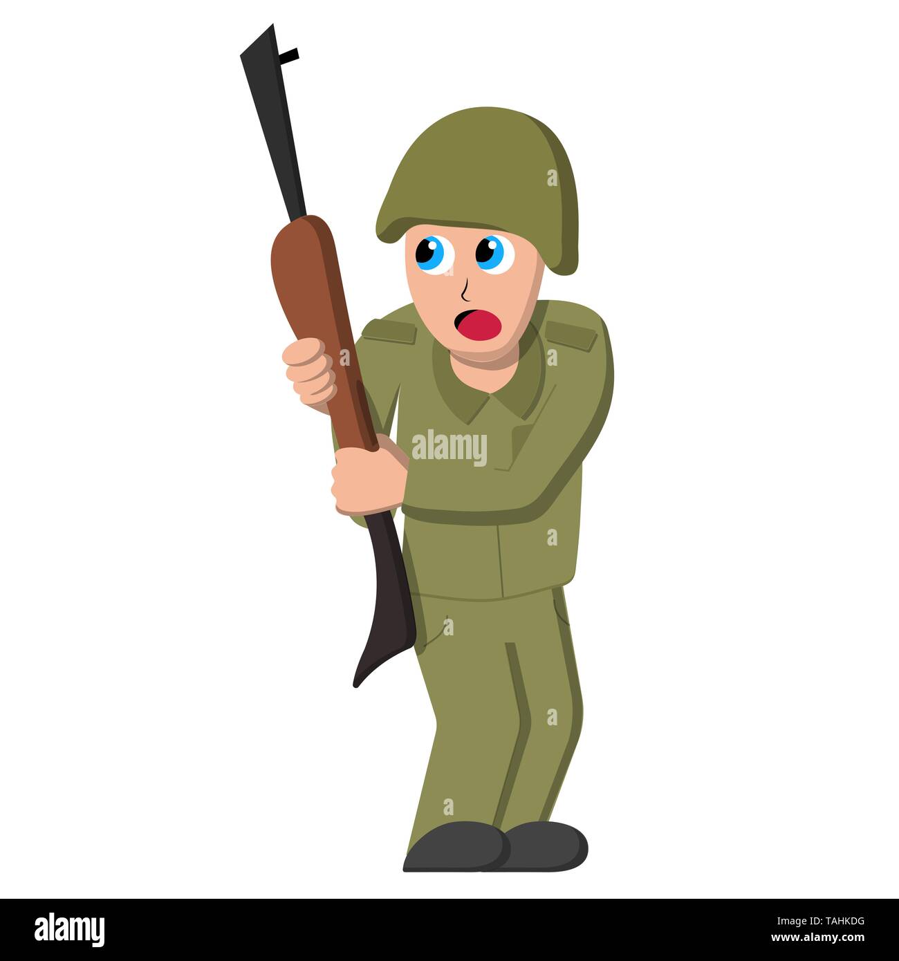 Cartoon man scared Stock Vector Images - Alamy