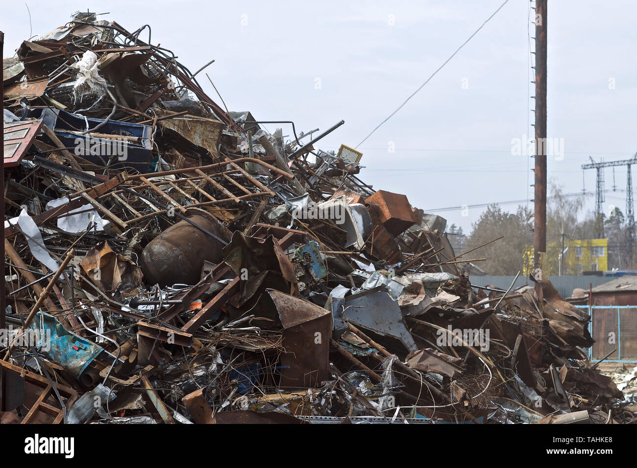 Scrap metal and waste of ferrous metals, Russia Stock Photo - Alamy
