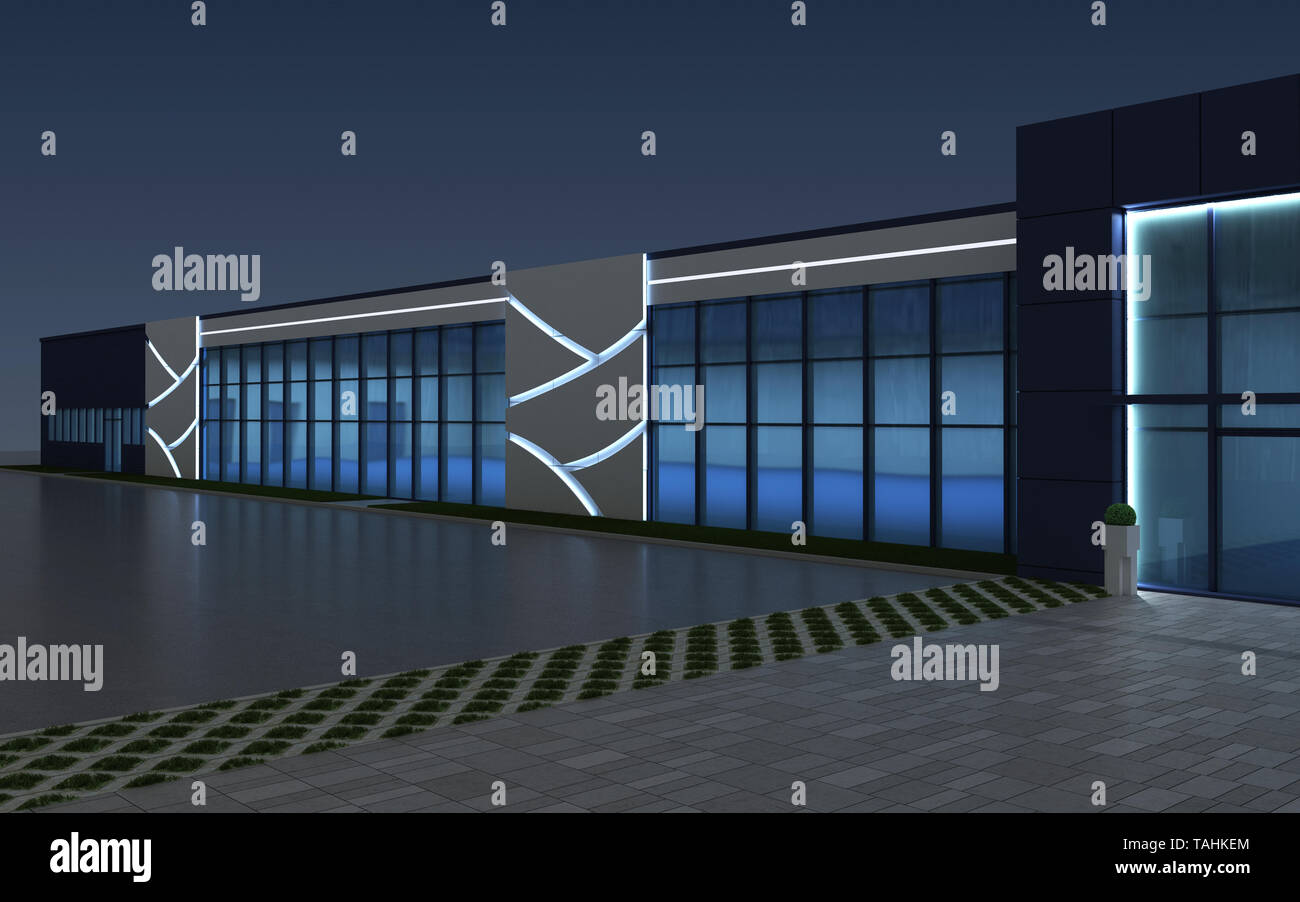 3d render exterior mall, exterior visualization, 3D illustration Stock ...