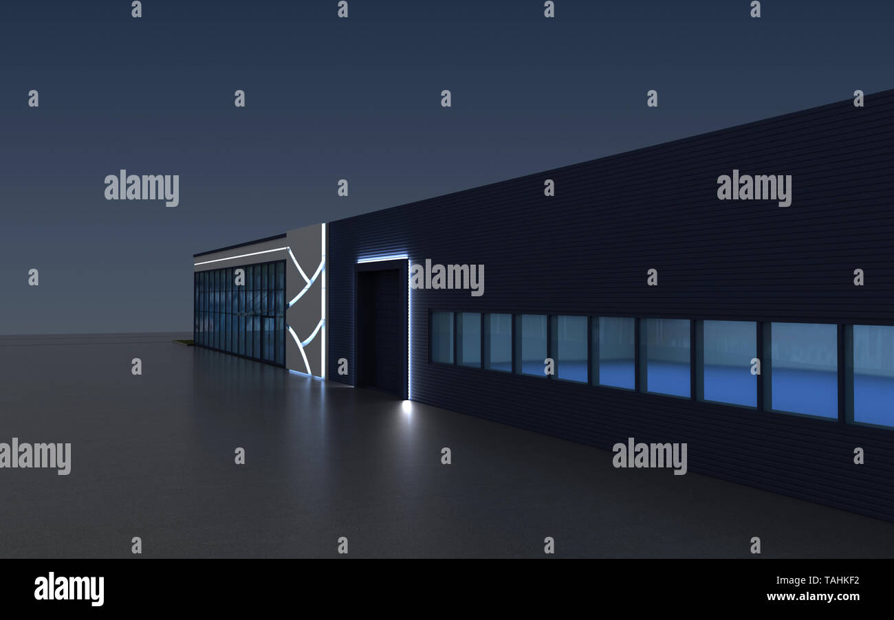 3d render exterior mall, exterior visualization, 3D illustration Stock ...
