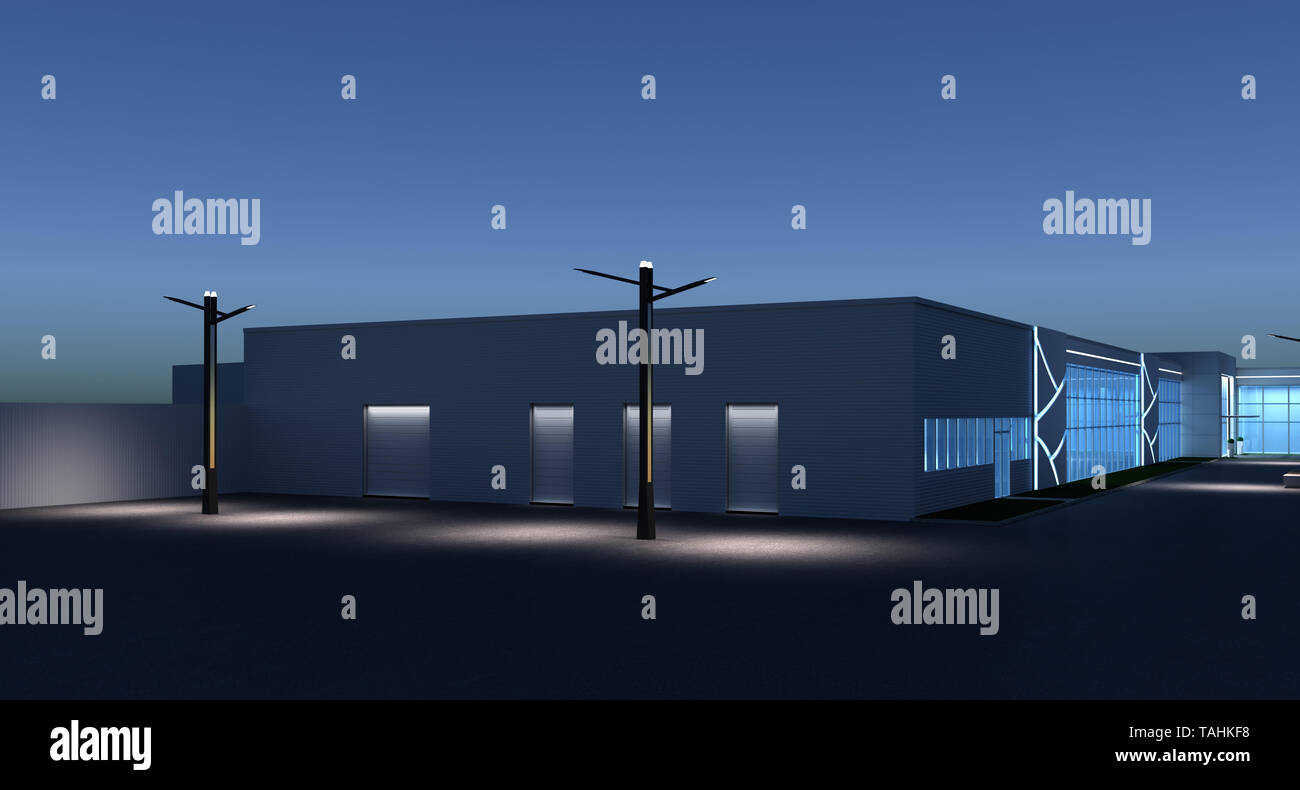 3d render exterior mall, exterior visualization, 3D illustration Stock ...