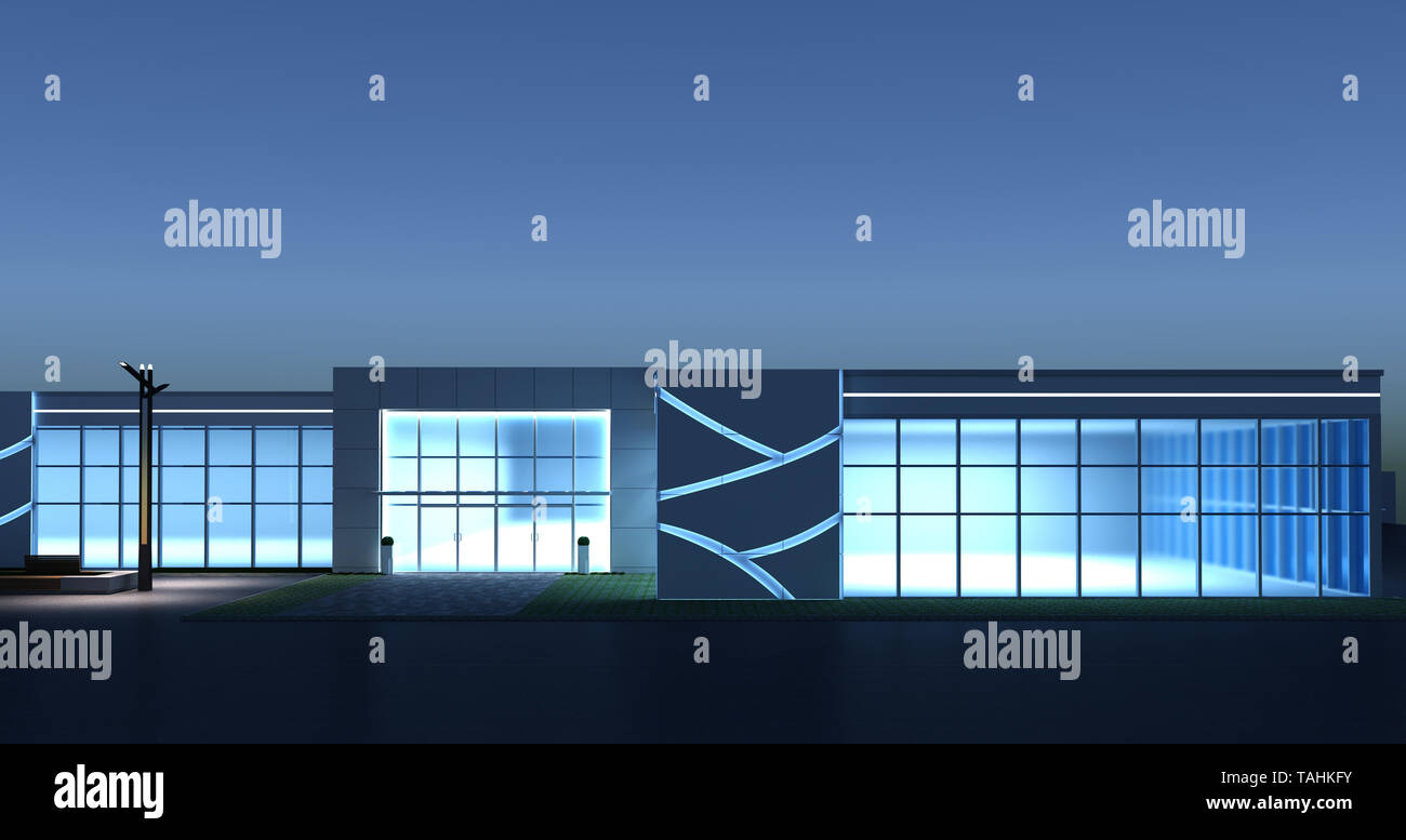 3d render exterior mall, exterior visualization, 3D illustration Stock ...
