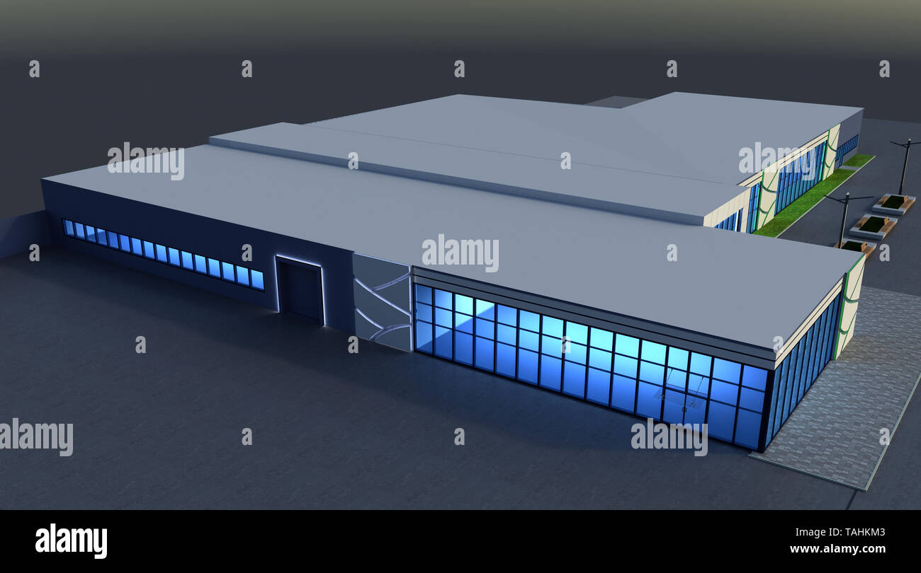3d render exterior mall, exterior visualization, 3D illustration Stock ...