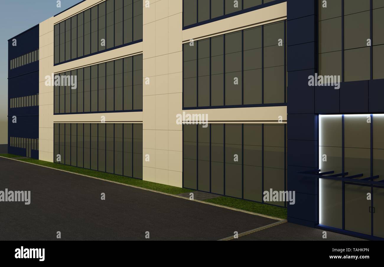3d render exterior mall, exterior visualization, 3D illustration Stock ...