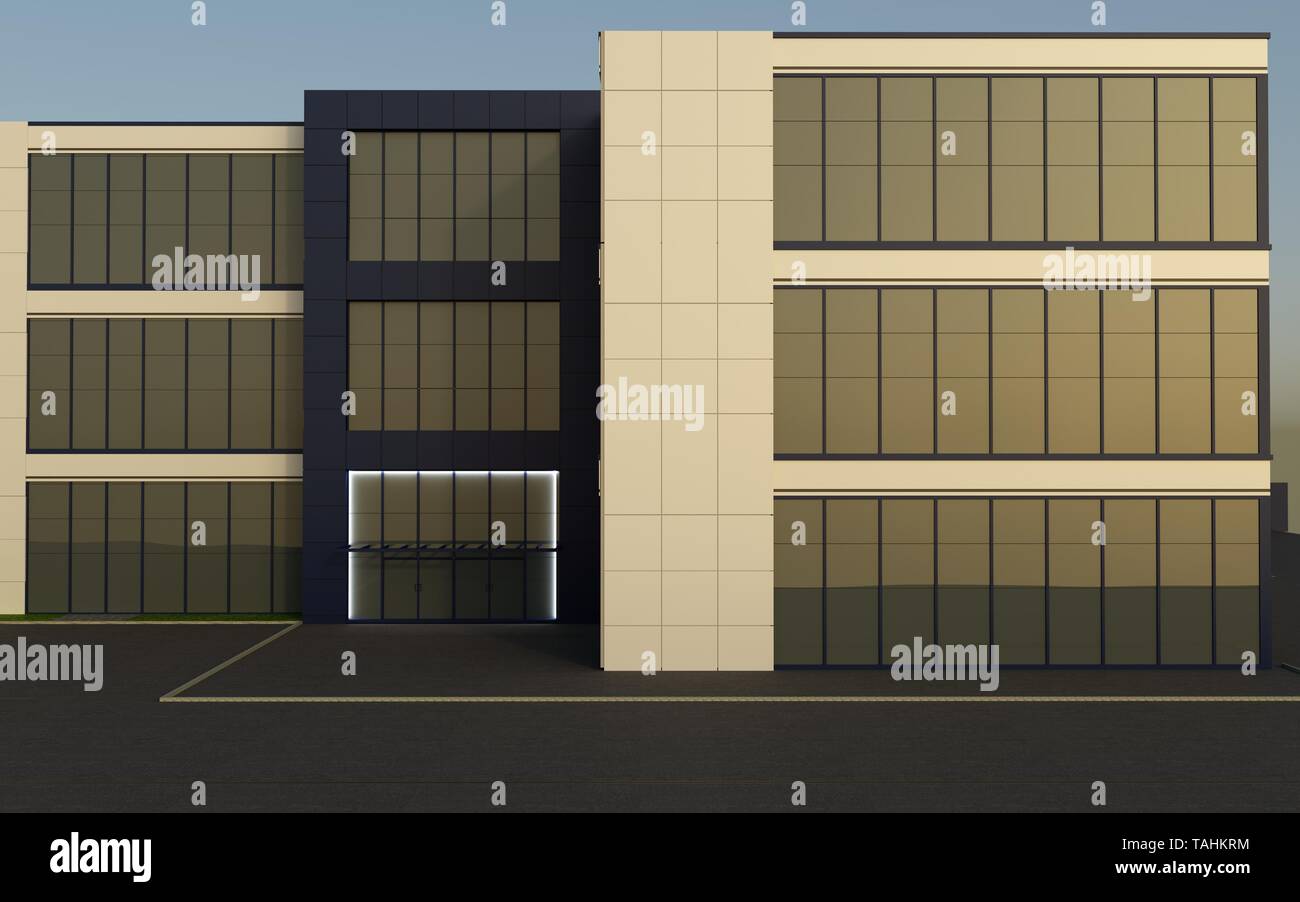 3d render exterior mall, exterior visualization, 3D illustration Stock ...
