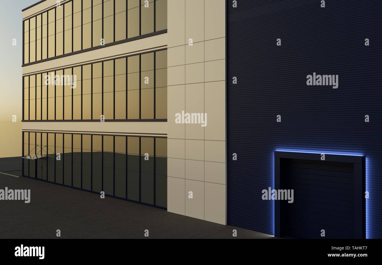 3d render exterior mall, exterior visualization, 3D illustration Stock ...